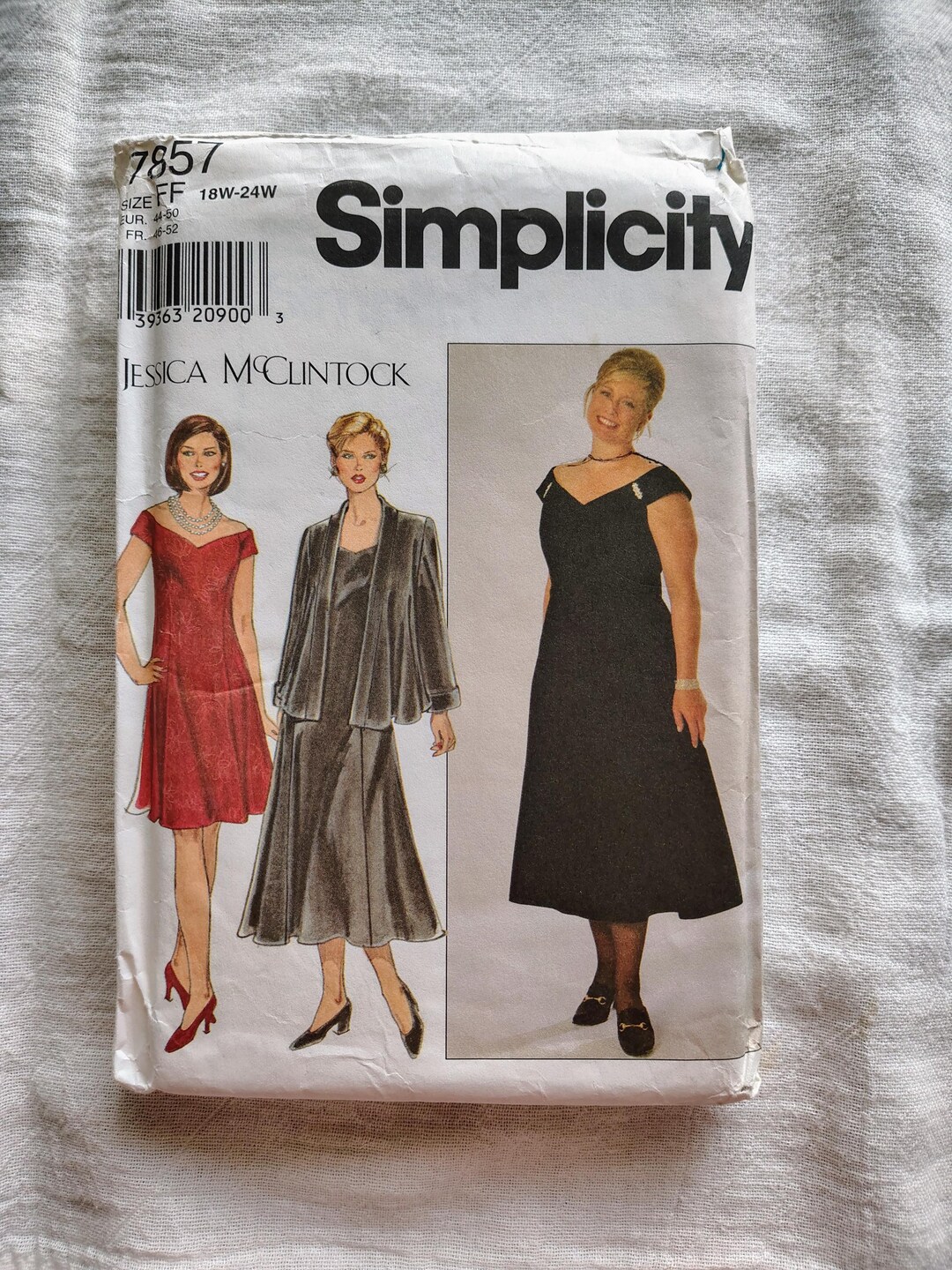 Vintage Simplicity 7857 Sewing Pattern: Jessica Mcclintock Dress ...