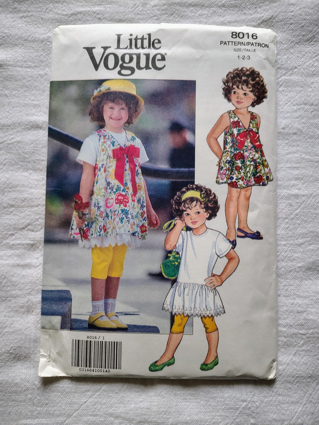 Vintage Little Vogue 8016 Sewing Pattern Jumper, Dress and Leggings ...