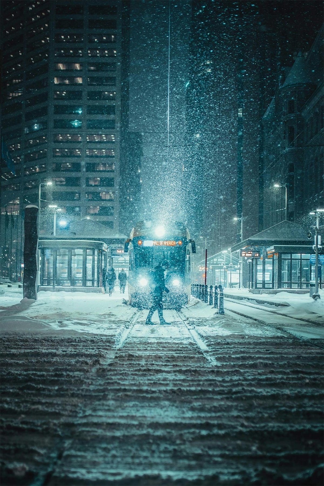 Minneapolis Minnesota Light Rail in the Snow 4X6 Postcards - Etsy