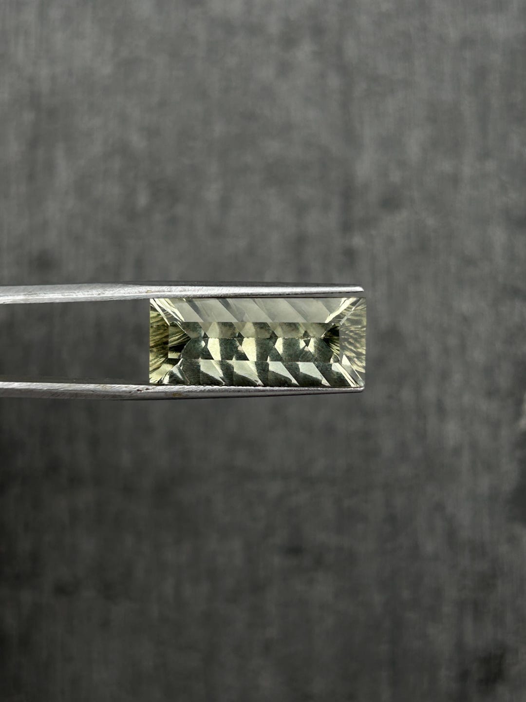 Natural Green Amethyst Rectangle Shape Faceted Cut Stone , for Making ...