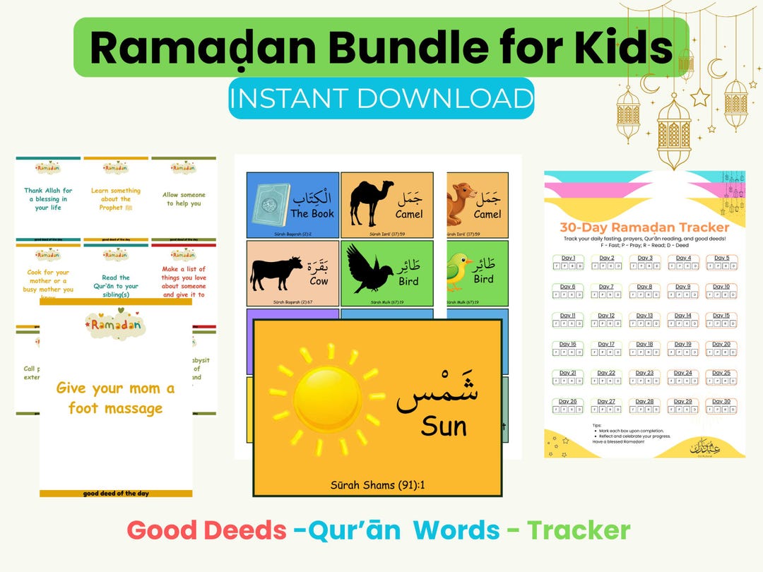 Ramadan Activity Bundle for Muslim Kids | Islamic Homeschool Printable ...