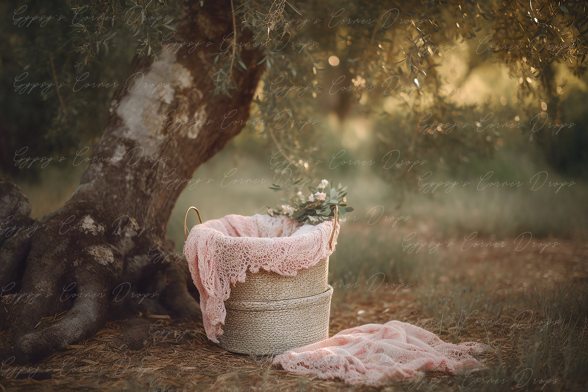 Newborn, Digital Backdrop, Digital Background, Baby, Girl, Floral, Pink ...