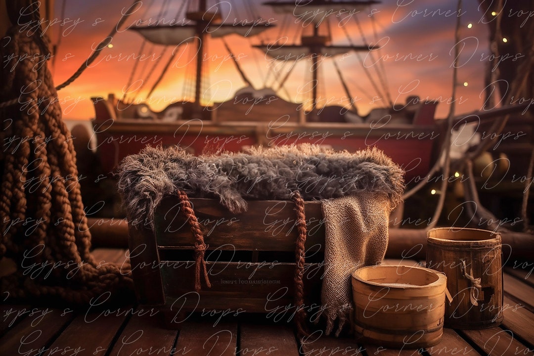 Newborn Digital Backdrop Peter Pan Inspired for a Baby Boy or Girl ...