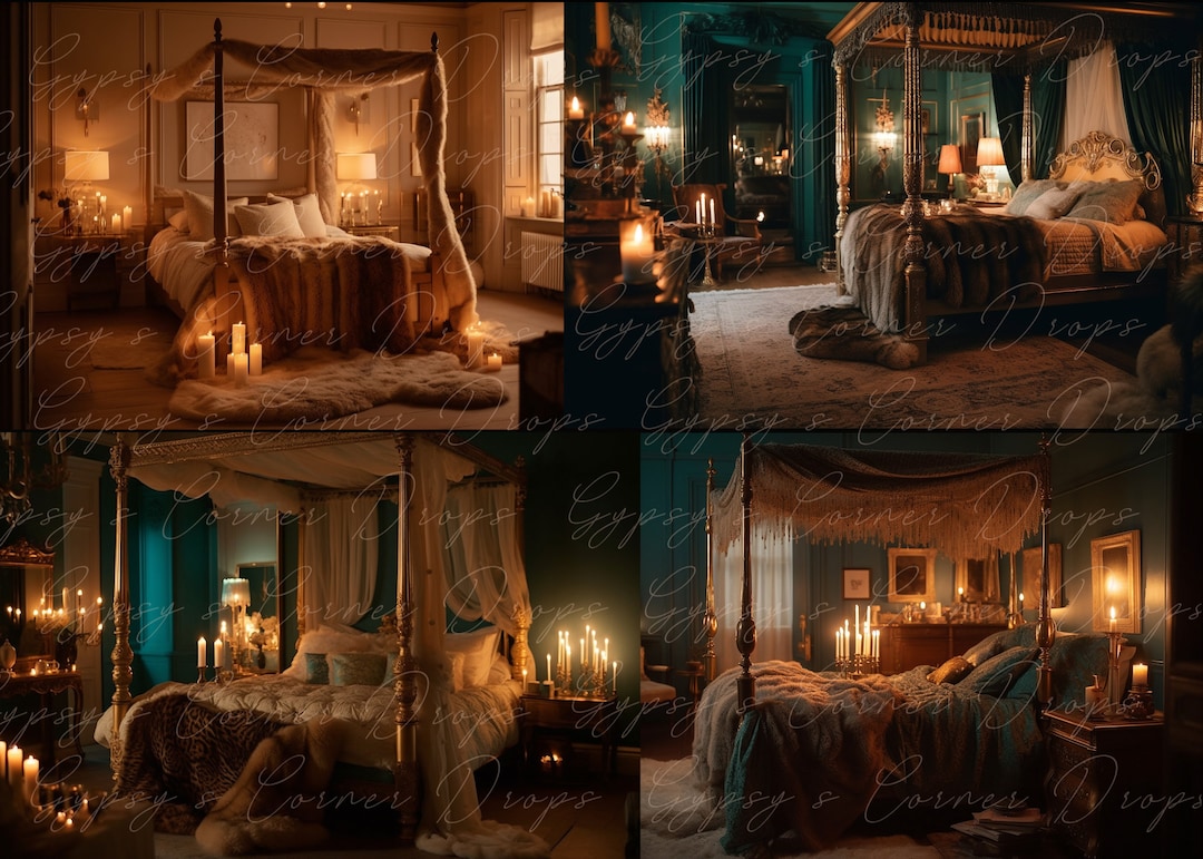 Boudoir, Digital Backdrop, Digital Background, Romantic, Model, Bed ...