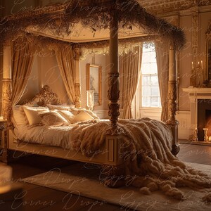 Boudoir, Digital Backdrop, Digital Background, Romantic, Model, Bed ...