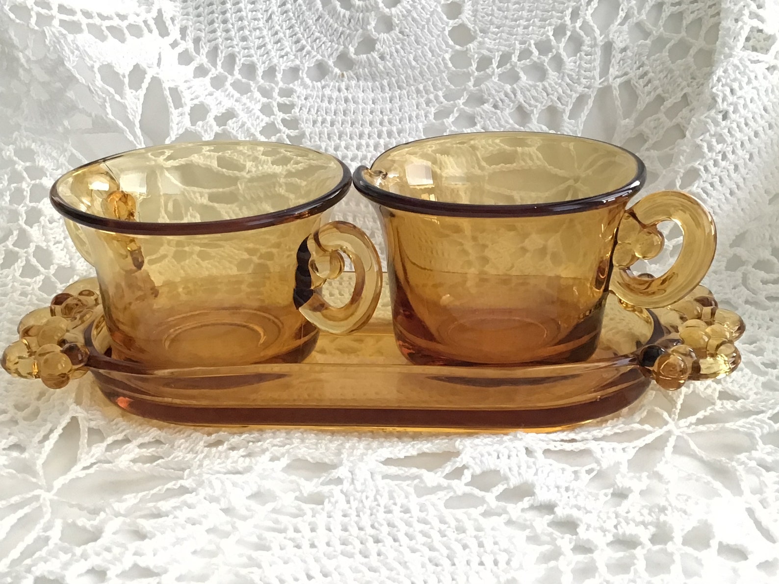 Gorgeous Josef Inwald Gleaming Amber Bohemia Czech Glass Cream - Etsy