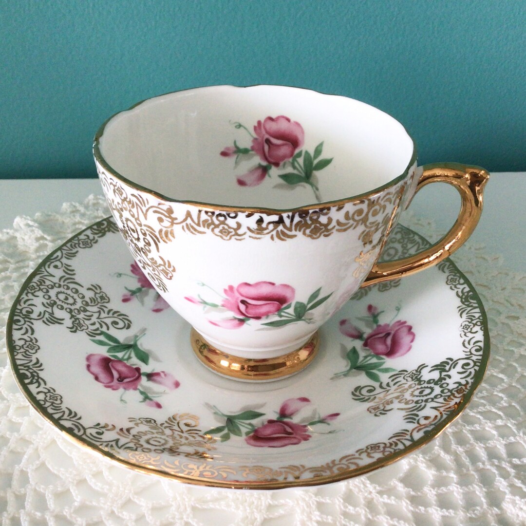H M Sutherland Bone China Cup and Saucer Set, Made in England - Etsy