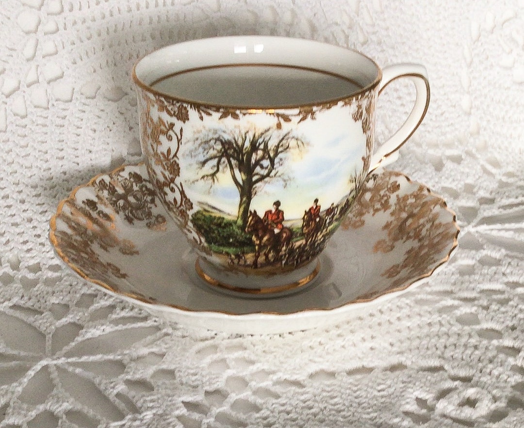 English Bone China Cup the Huntsman by Clare, Coordinating Bone China ...
