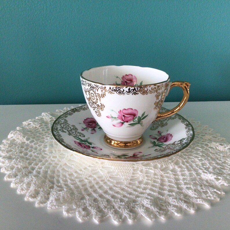 H M Sutherland Bone China Cup and Saucer Set, Made in England - Etsy