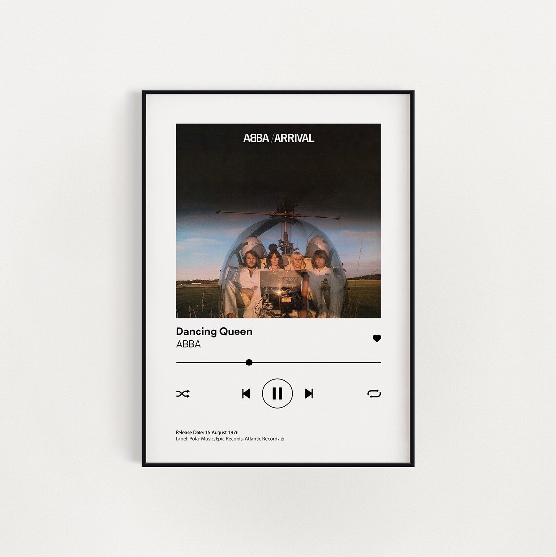 Dancing Queen ABBA Spotify Poster Print Music Poster Print | Etsy