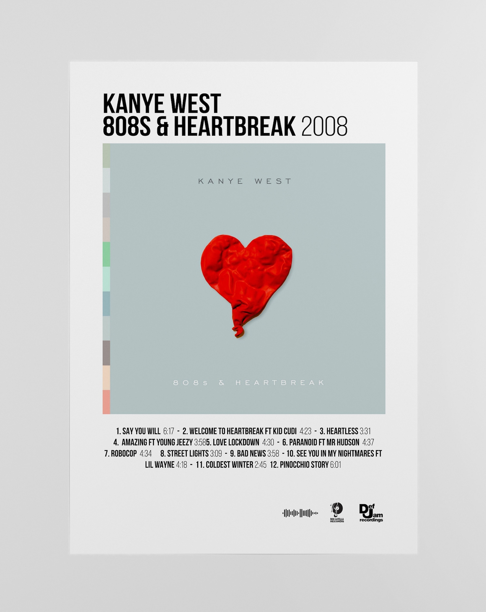 808s and heartbreak poster - snoego