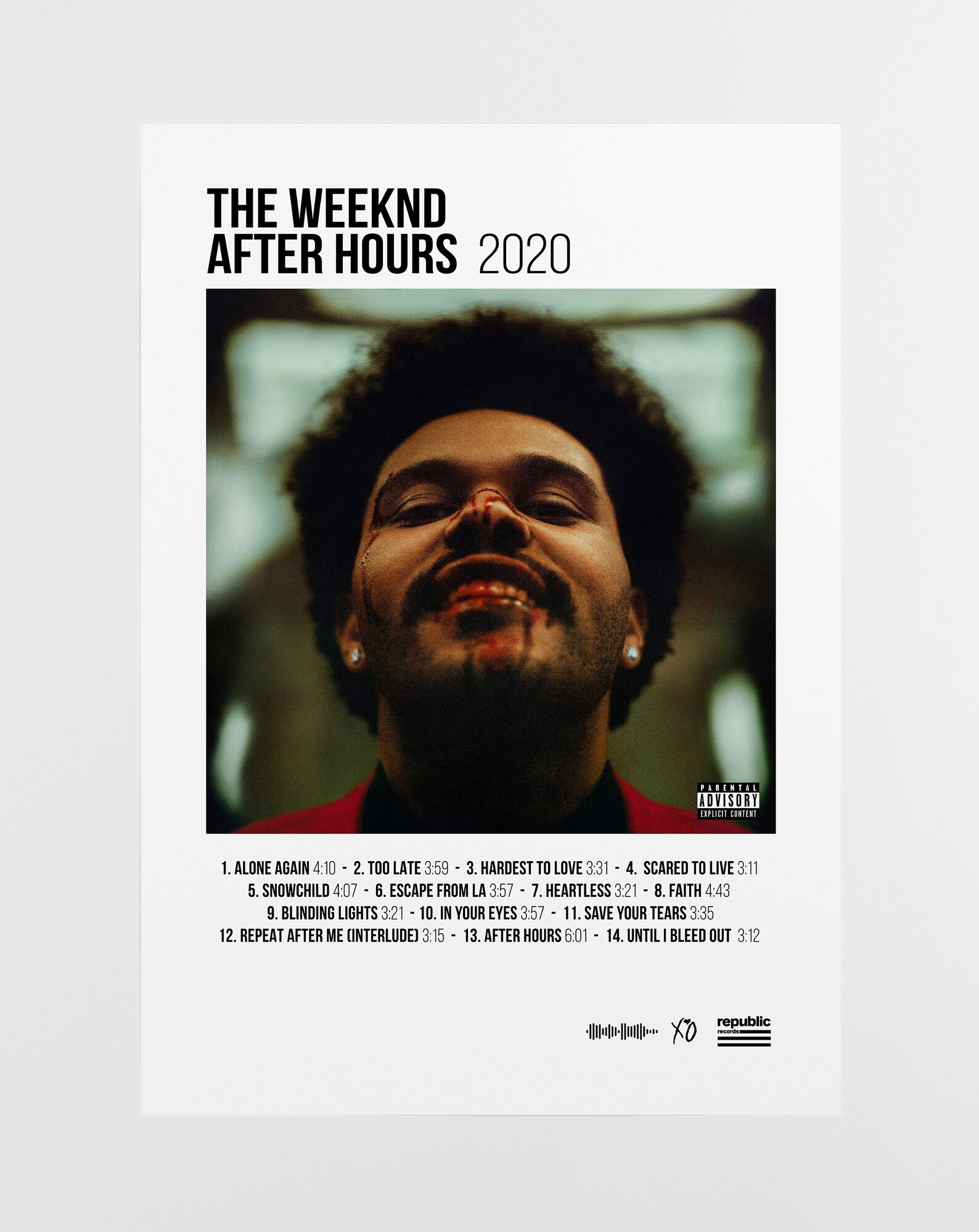 After Hours Album Cover Poster Print Album Cover Poster | Etsy