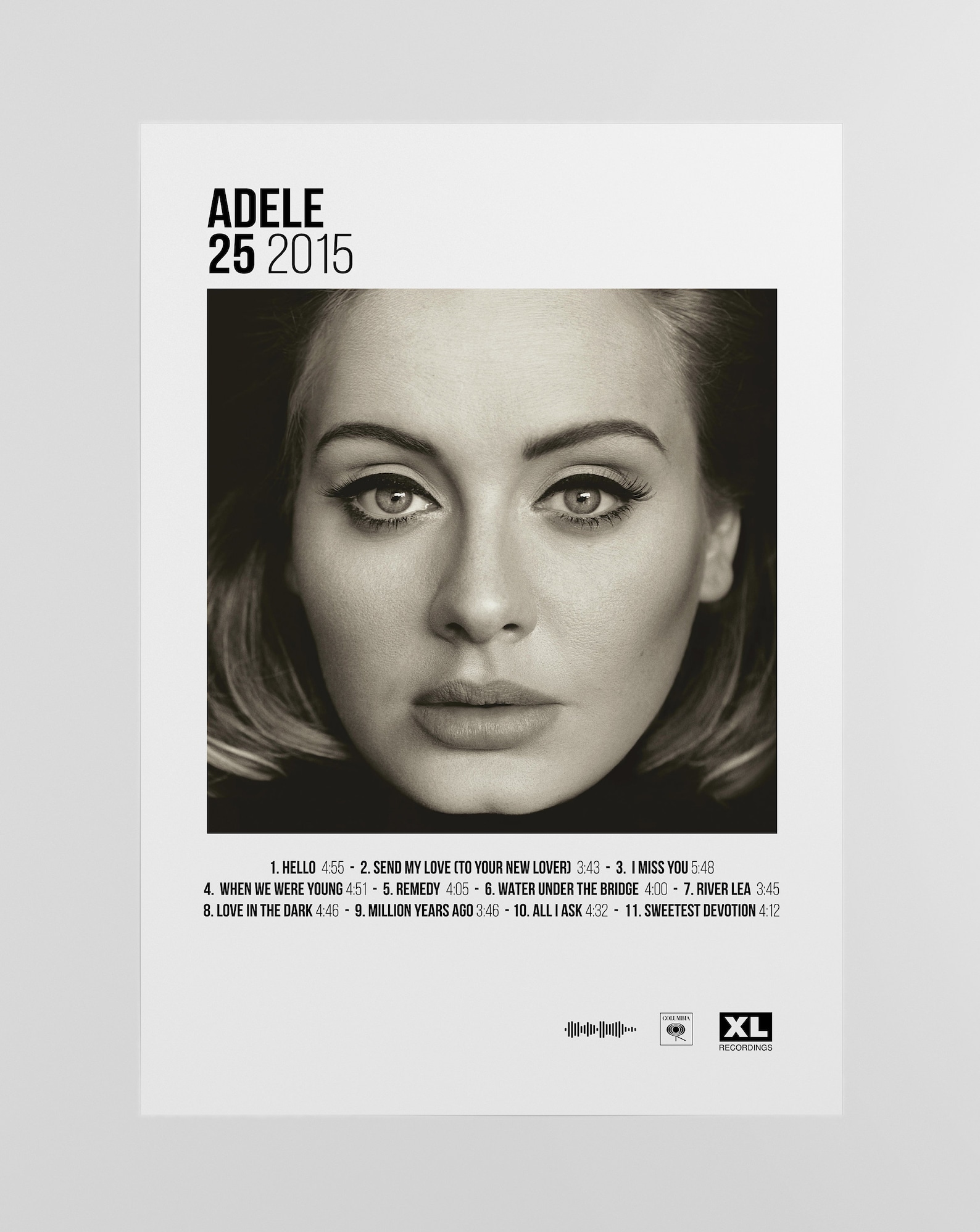 25 Adele Album Poster Print Album Cover Poster Music Poster | Etsy