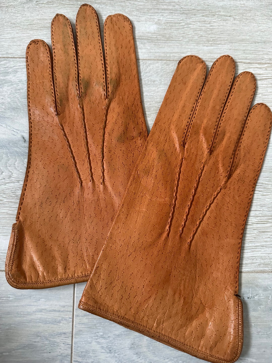 Men's Leather Classic Gloves - Etsy