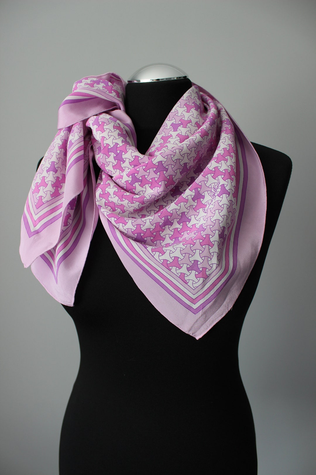 Emilia Bellini Silk Vintage Scarf - Etsy