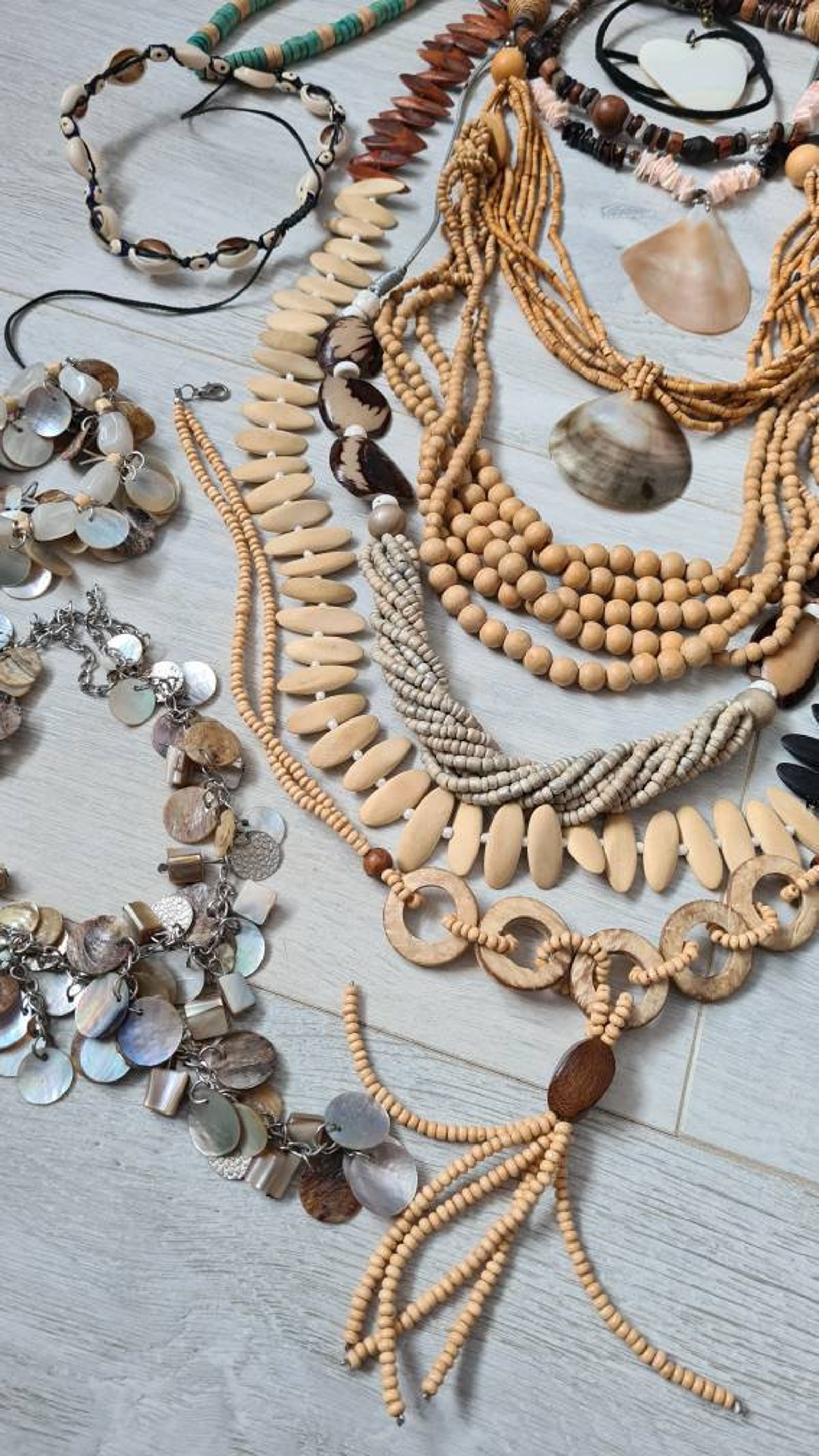 Vintage Jewelry Lot Natural Materials Wooden Shell Jewelry | Etsy