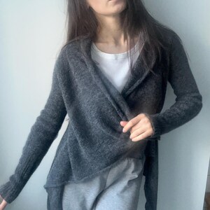 Manila Grace Alpaca Gray Cardigan - Etsy UK