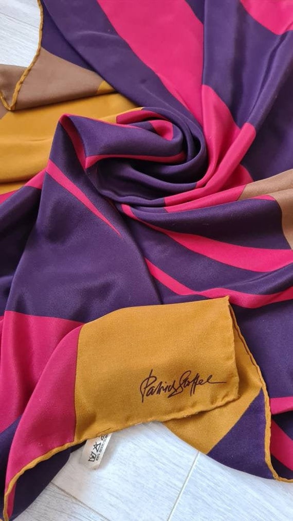 Bufanda vintage de seda Patrick Stoffel | Etsy