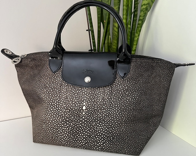 Longchamp Modele Depose Animal Print Grey Black Bag - Etsy