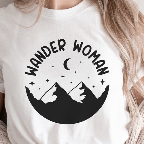 Wander Woman SVG Mountains Camping Svg Hiking Outdoor for - Etsy