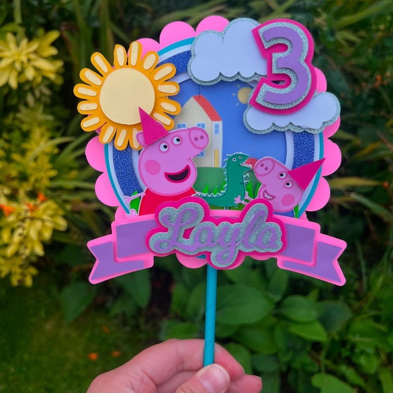Peppa Pig Cake Topper - Etsy