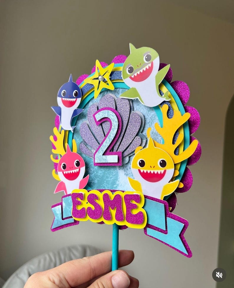 Baby Shark Cake Topper - Etsy