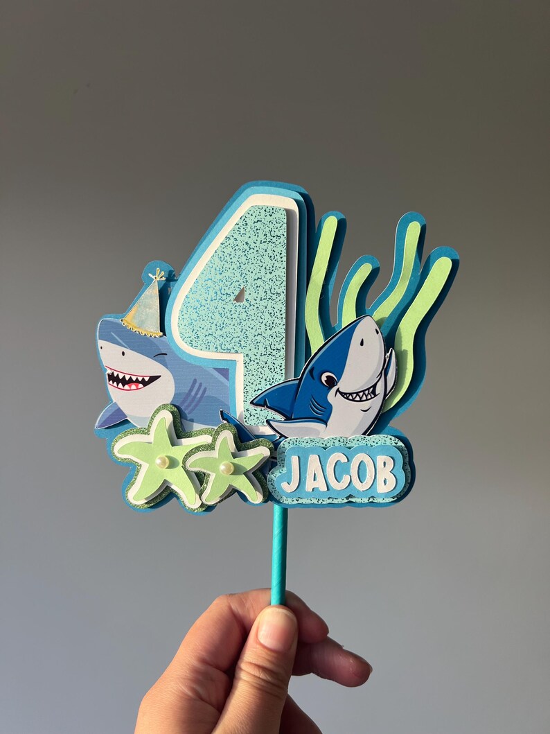 Shark Cake Topper - Etsy