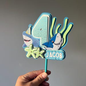 Shark Cake Topper - Etsy
