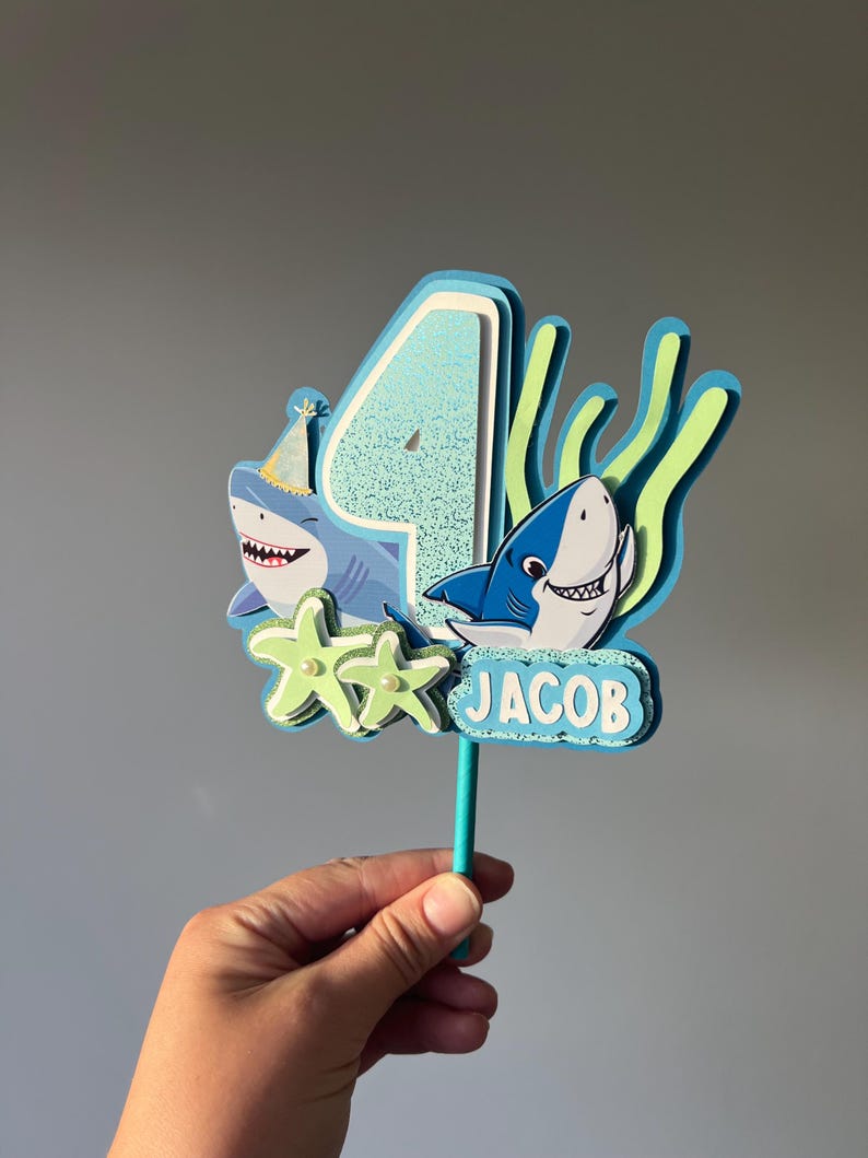 Shark Cake Topper - Etsy