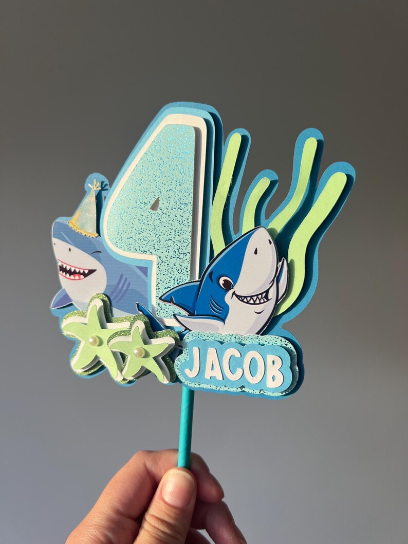 Shark Cake Topper - Etsy