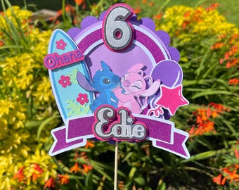 Stitch Cake Topper Personalised Etsy Uk