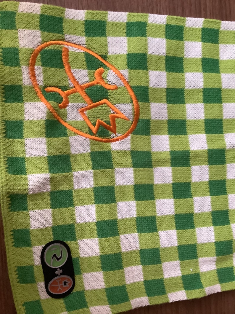 JC Castelbajac Designer Rossignol Green Plaid Scarf Vintage - Etsy Canada