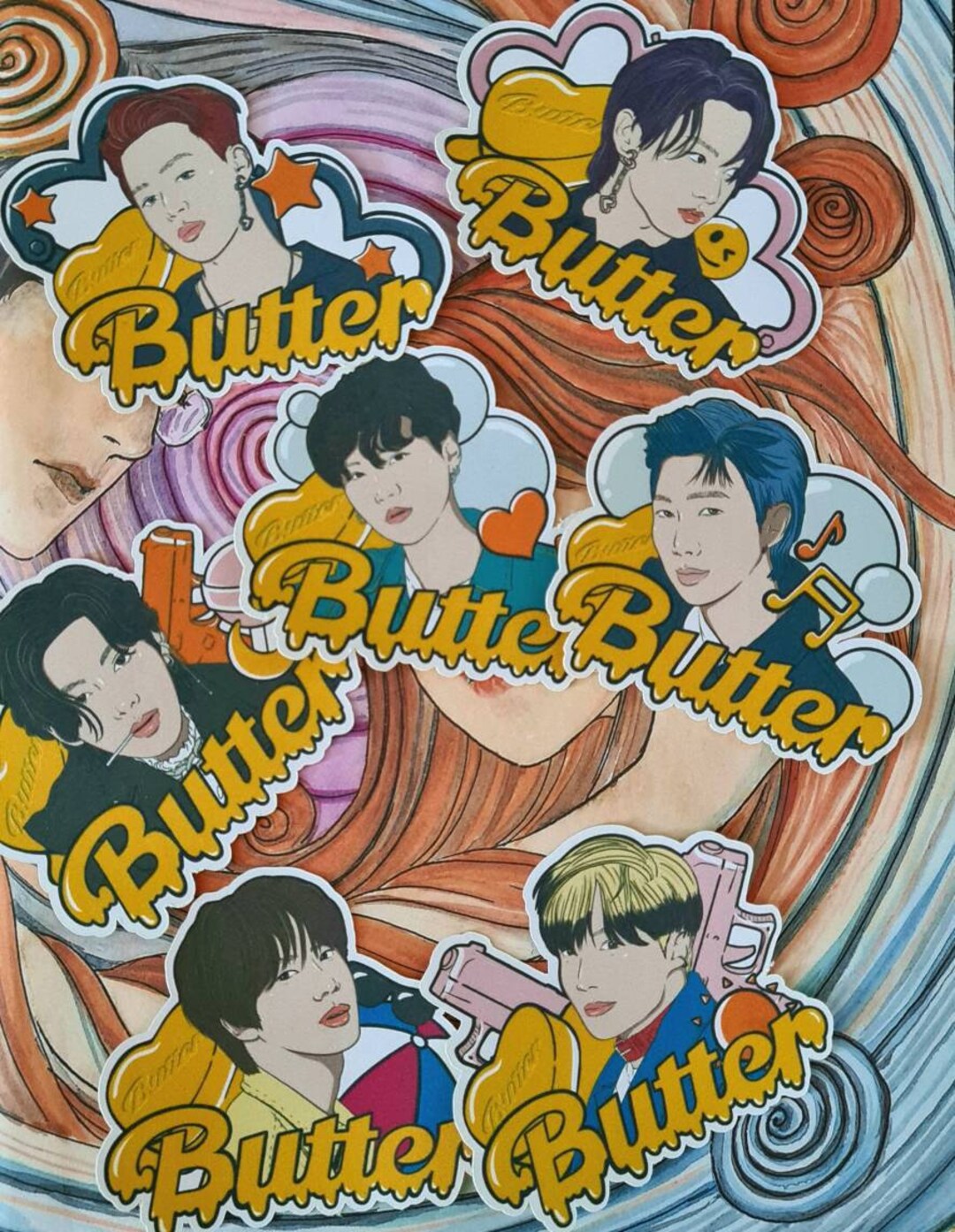 Butter Member Sticker Set - Etsy