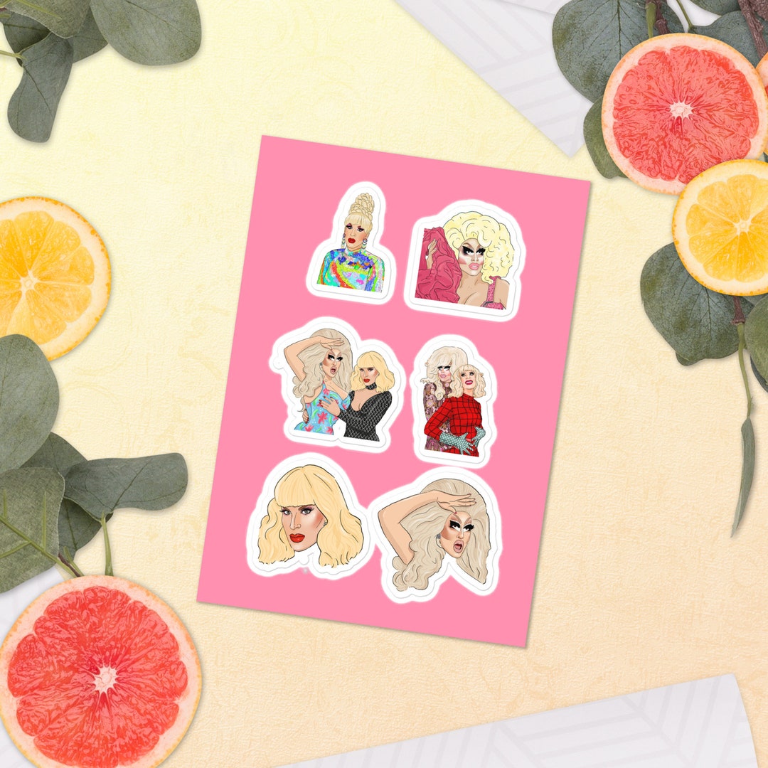Slay With Trixie & Katya Inspired Drag Queen Sticker Sheet - Etsy