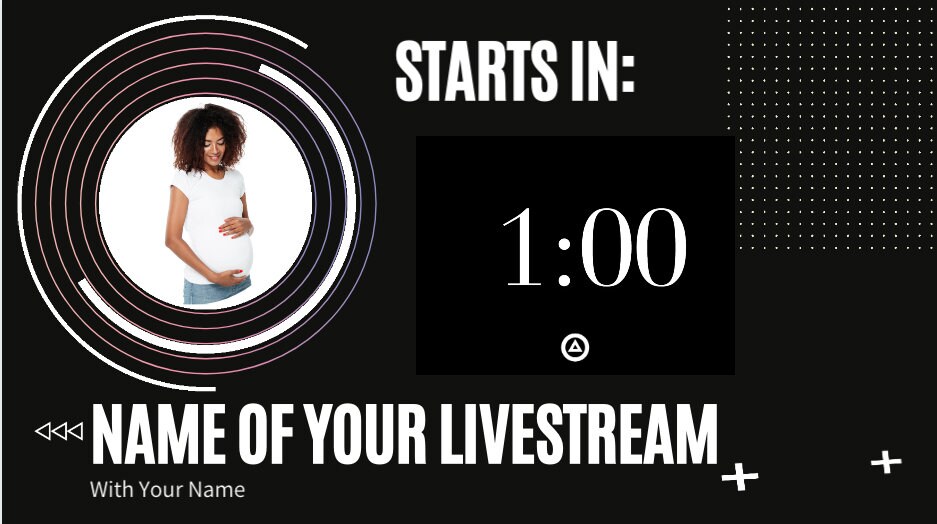 Livestream Countdown Timer Canva Templates Editable white - Etsy