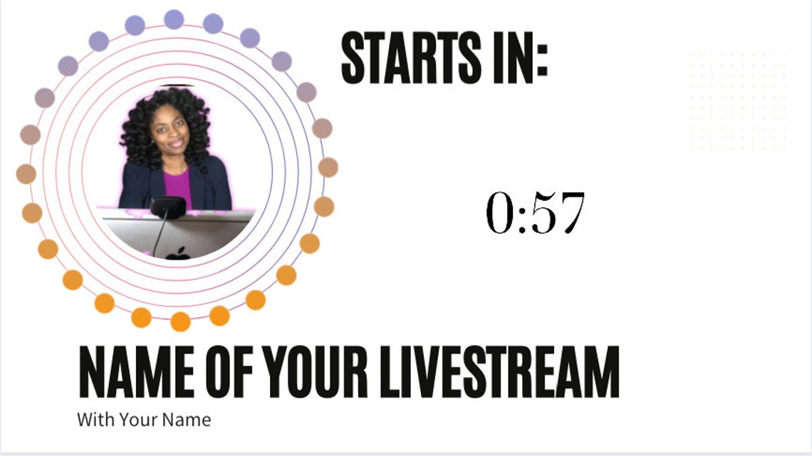 Livestream Countdown Timer Canva Templates Editable black ...