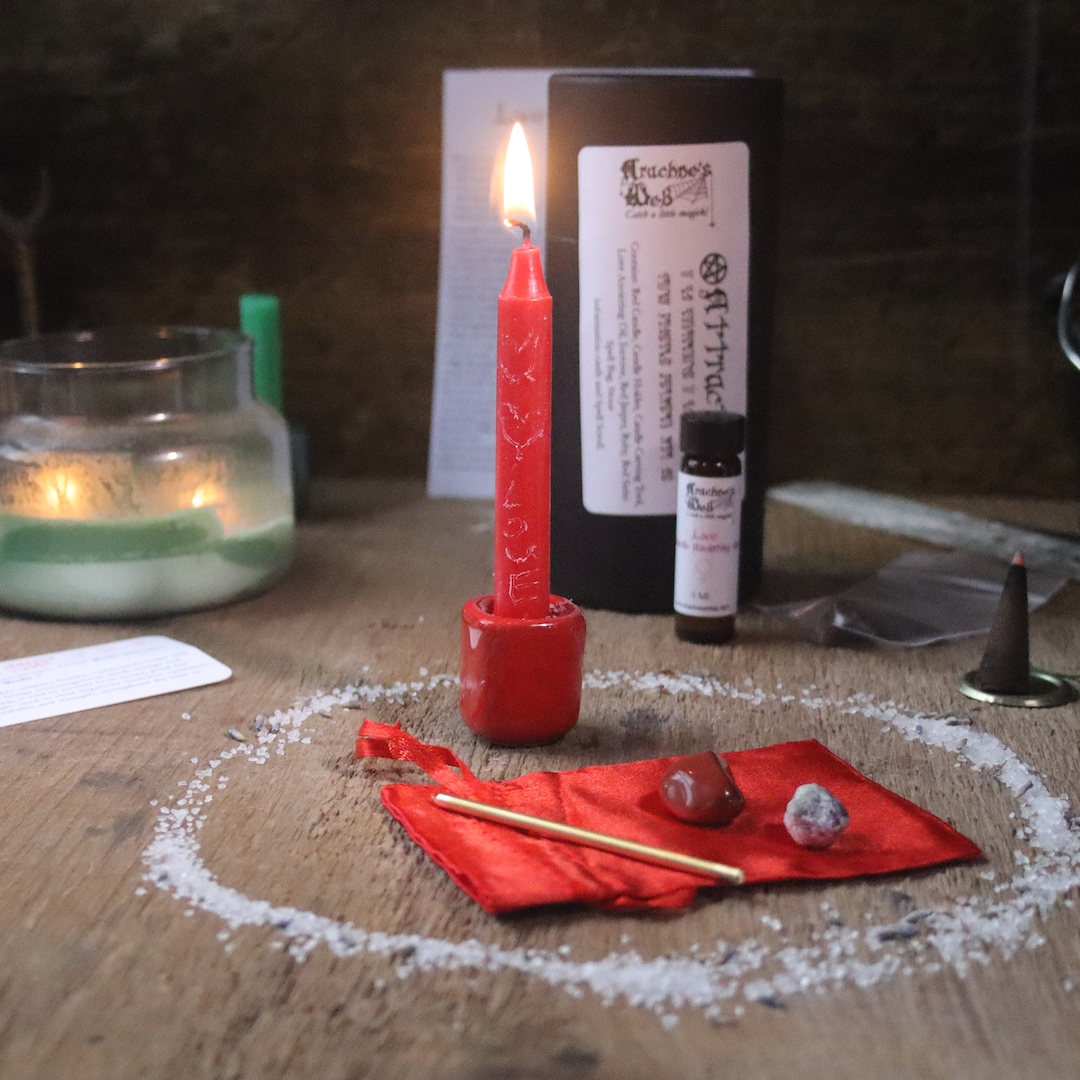 Ritual Spell Kit Love & Attraction Spell Kit Witches Love - Etsy