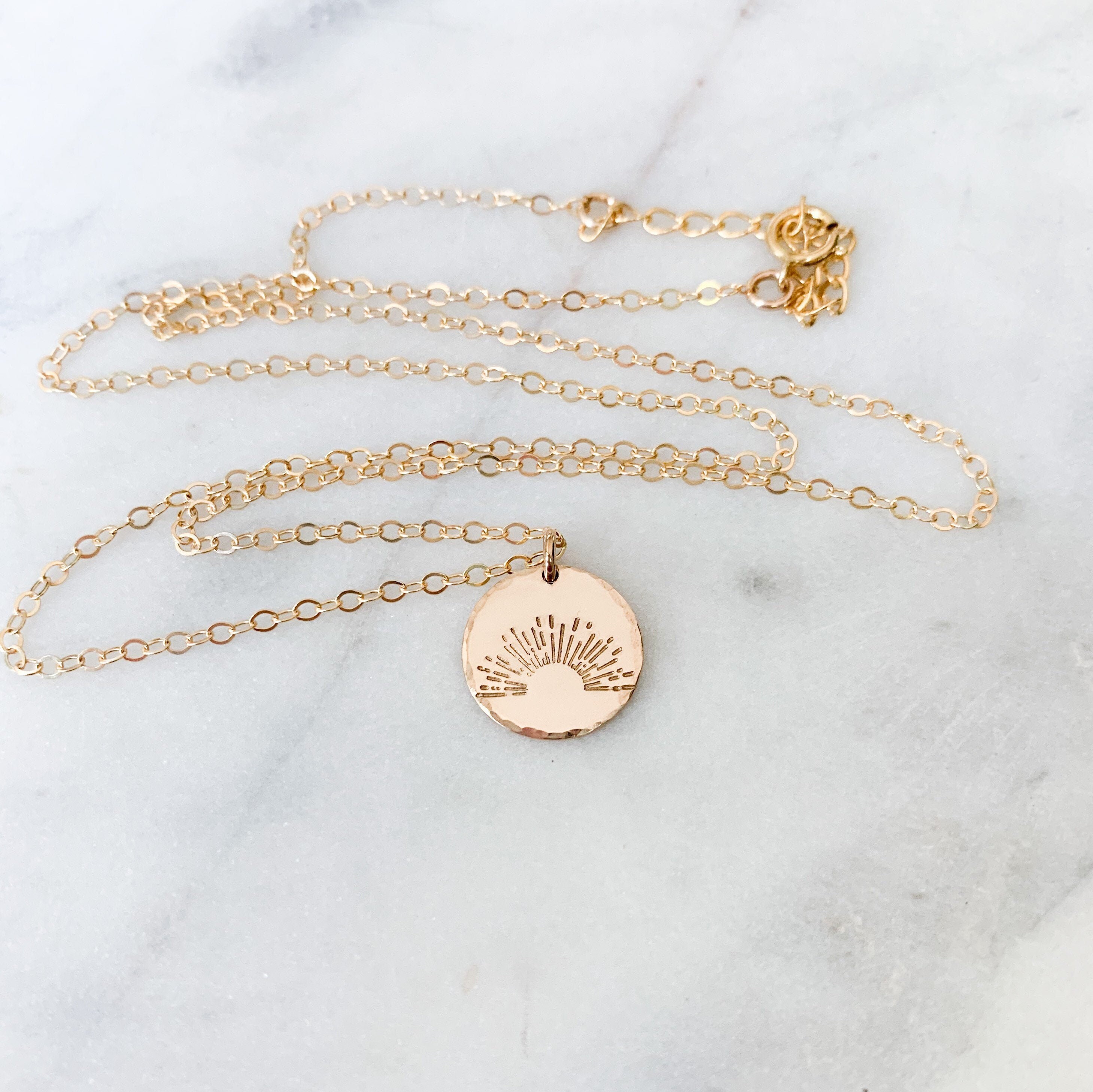 Sunrise Necklace 14k Gold Filled 14k Rose Gold Filled - Etsy