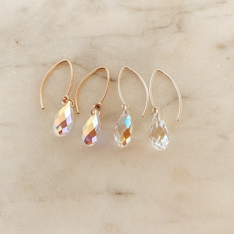 Crystal Drop Earrings - Etsy
