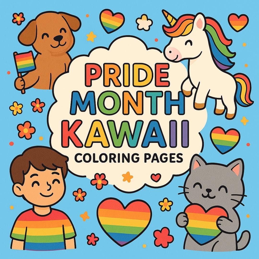 Printable Pride Month Coloring Pages – 20 Unique LGBTQ+ Themed Designs ...
