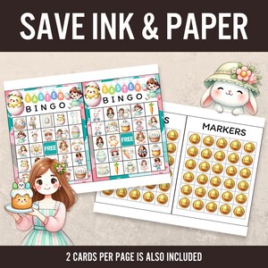 Easter Bingo Game Printable, Cute Bunny Bingo Cards, Easter Activity ...
