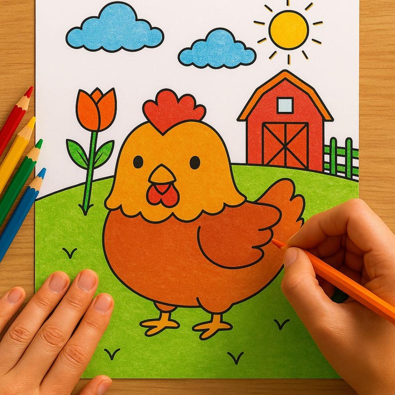Farm Animal Coloring Pages – 20 Cute Barnyard Printable Designs for ...