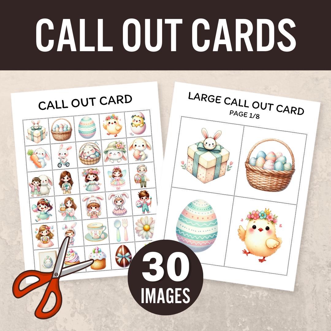 Easter Bingo Game Printable, Cute Bunny Bingo Cards, Easter Activity ...