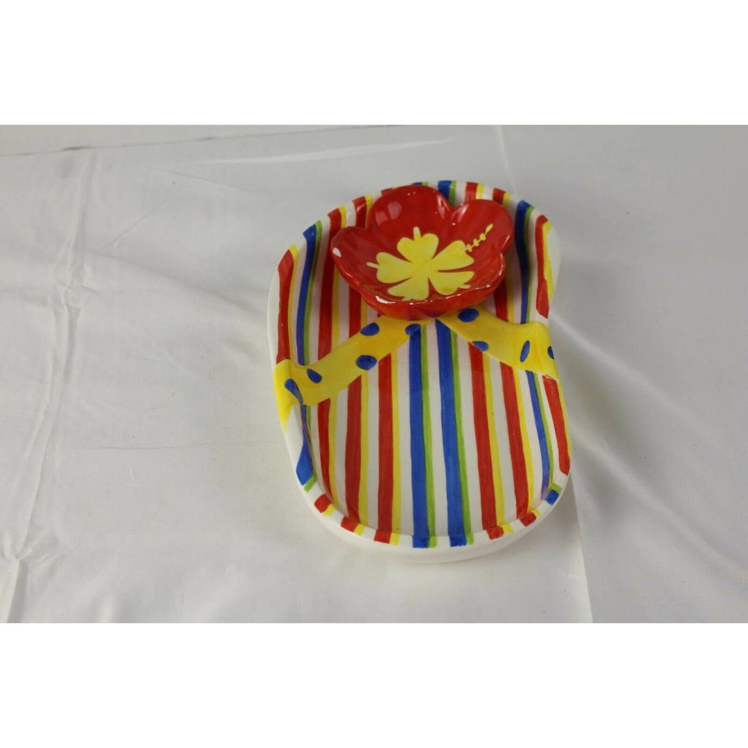 Flip Flop Serving Tray With Dipping Tray - Etsy