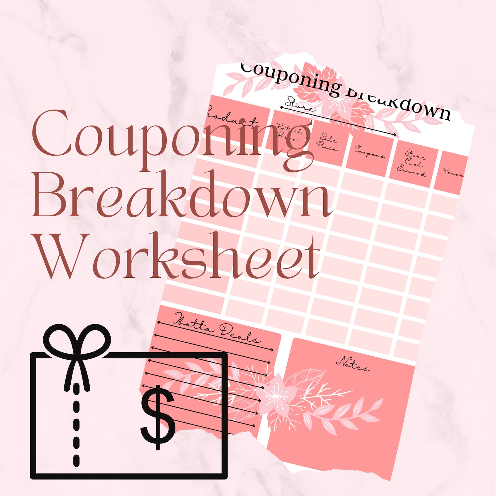Couponing Breakdown Worksheet - Etsy