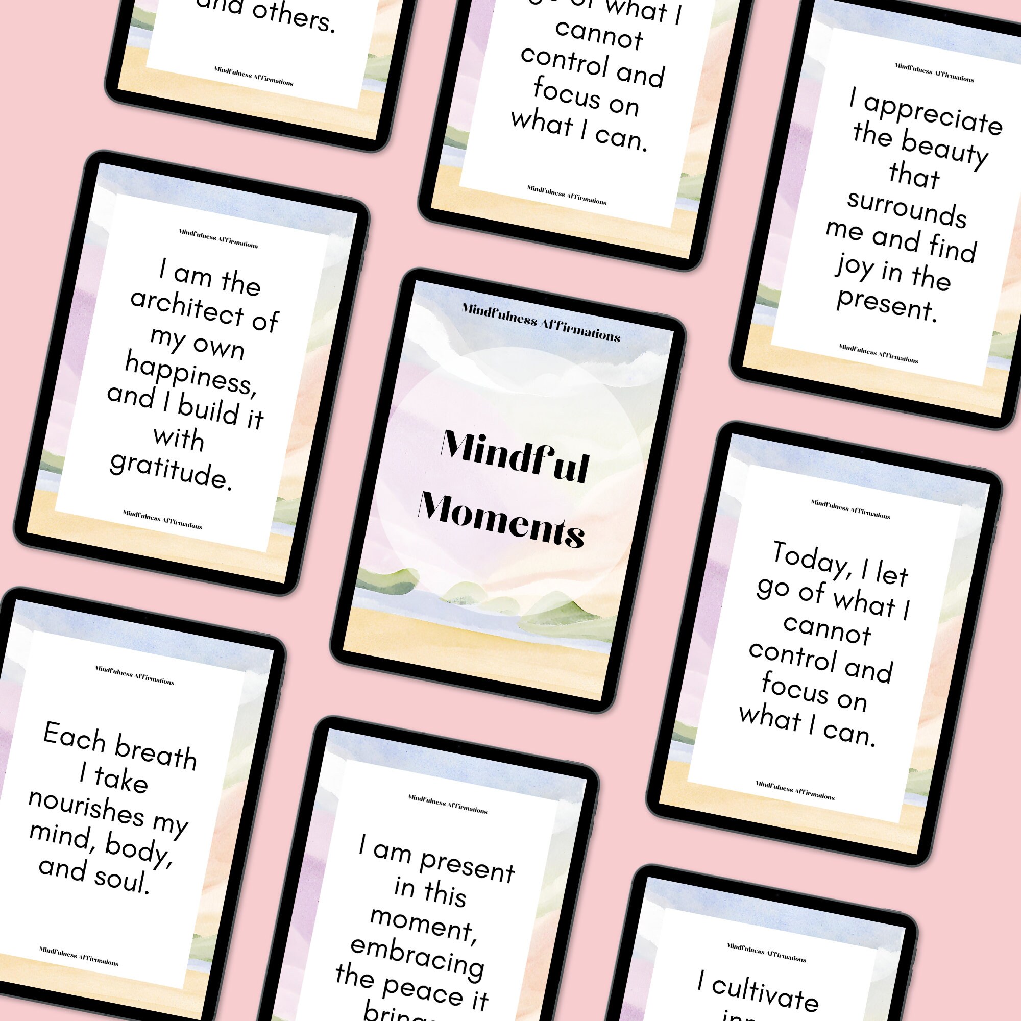 Printable Mindful Moments Affirmation Cards Cultivate Inner Peace and ...