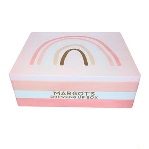 Extra Large Personalised Rainbow Hand-painted Wooden Dressing up Box - Etsy