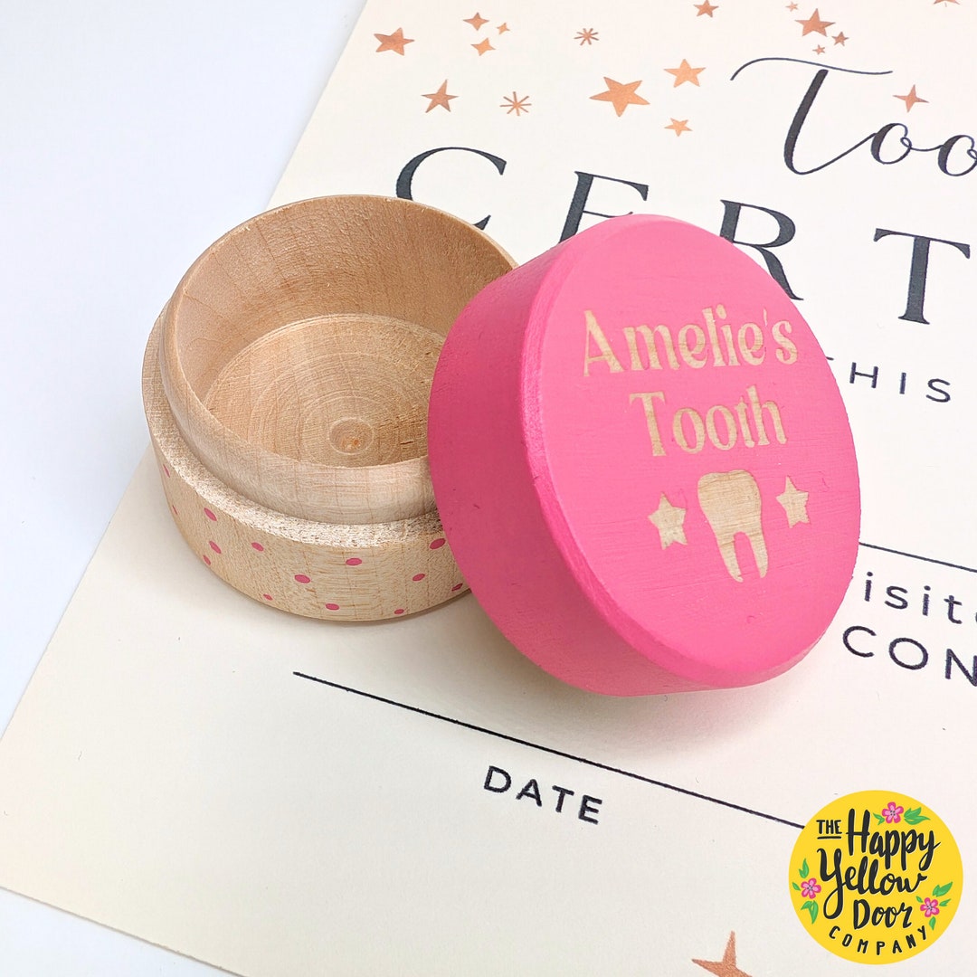 Tooth Pot Personalised Tooth Fairy Box CHOOSE YOUR COLOURS First Teeth ...