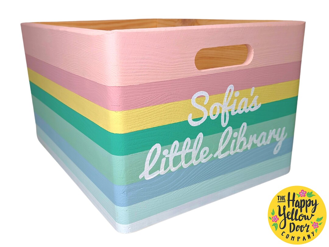 Pastel Rainbow Story Box Book Personalised CHOOSE YOUR COLOURS Painted ...