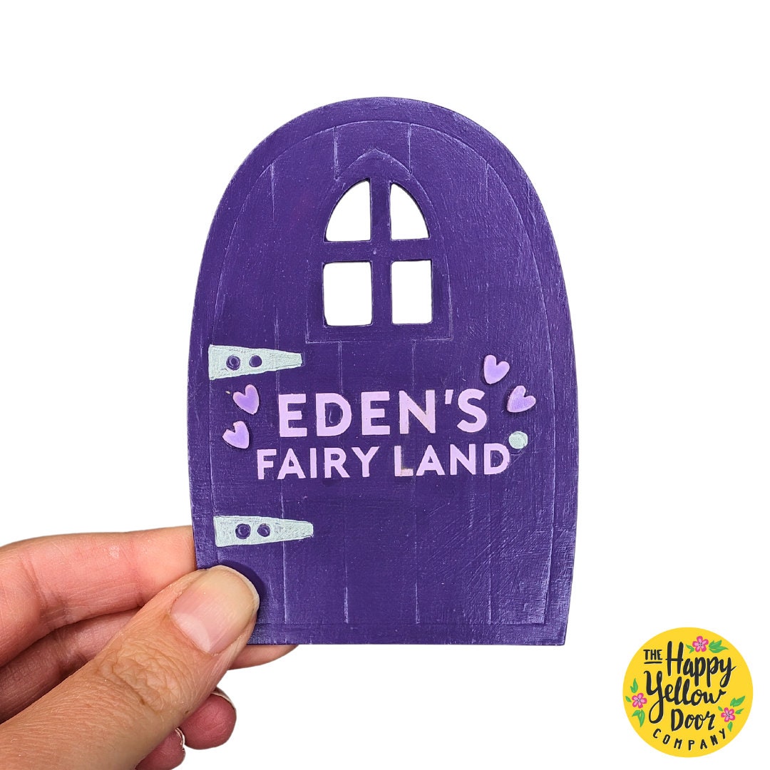 Personalised Fairy Land Door CHOOSE YOUR COLOURS Miniature Pretend Play ...